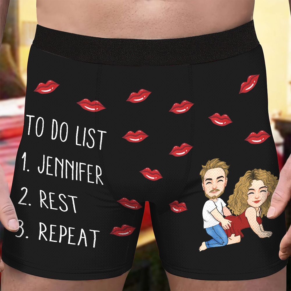 To Do List Couple Funny - Personalized Men's Boxer Briefs – InterestPod