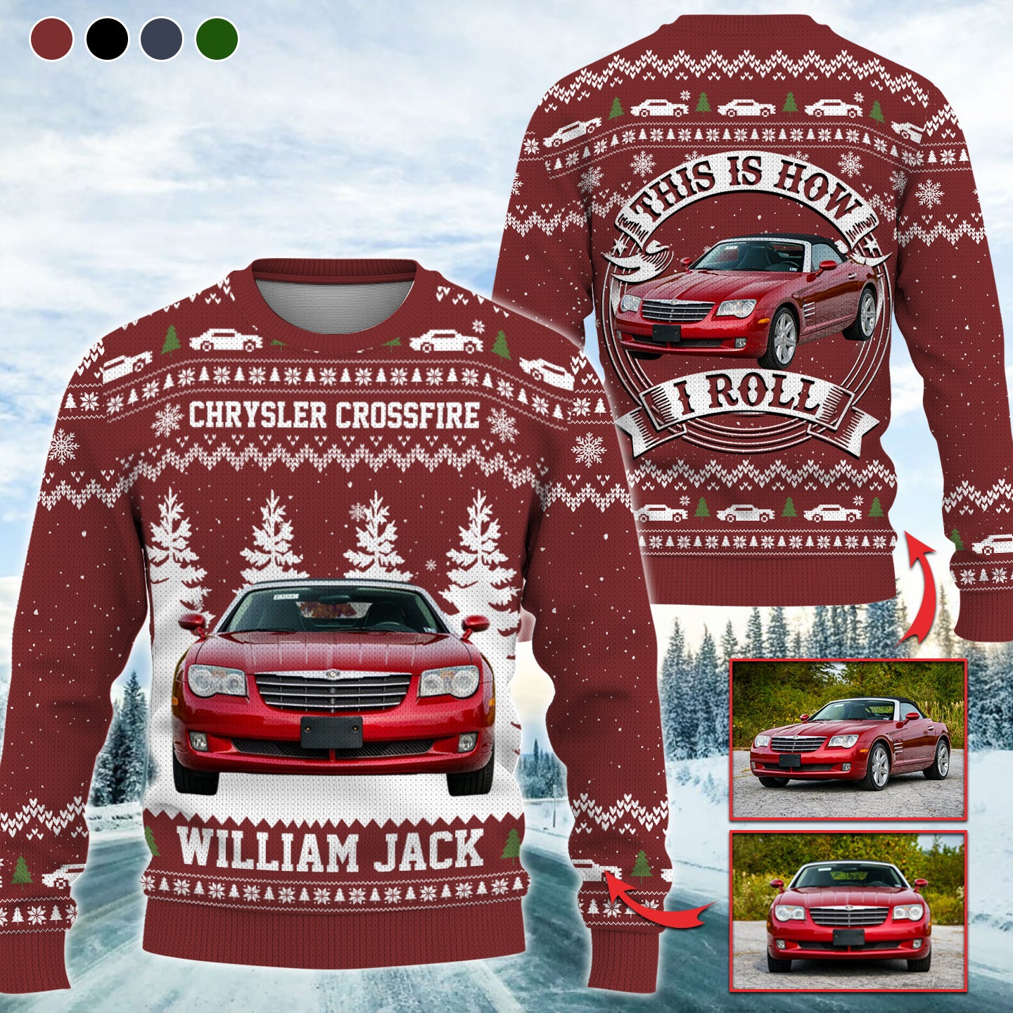 This Is How I Roll - Personalized Photo Car Ugly Sweater A2110 Pt99 ...