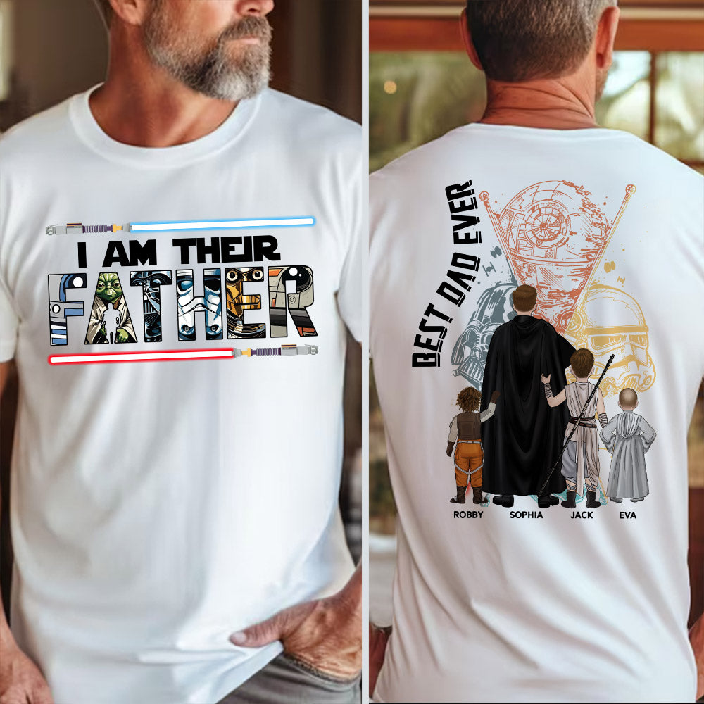 I Am Their Father - Personalized Shirt For Dad Grandpa Custom Clipart ...