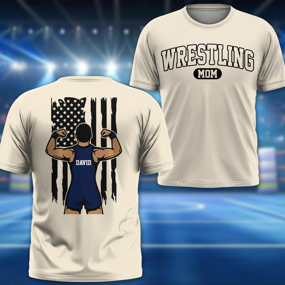 Wrestling Mom My Heart Is On That Mat Personalized Shirt For Wrestling ...