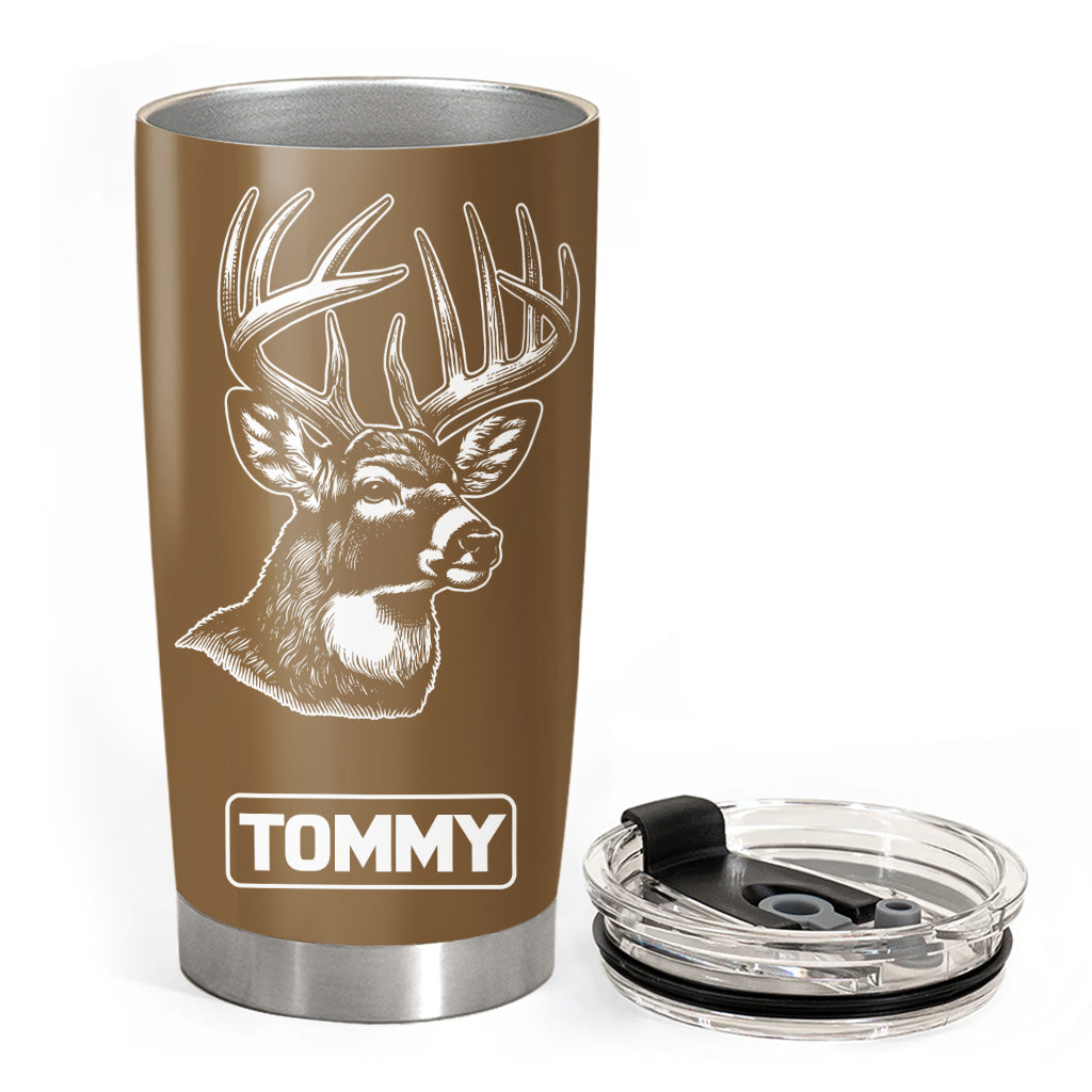 Deer Hunting Gifts for Men Him Personalized. Upload Photo Tumbler for ...