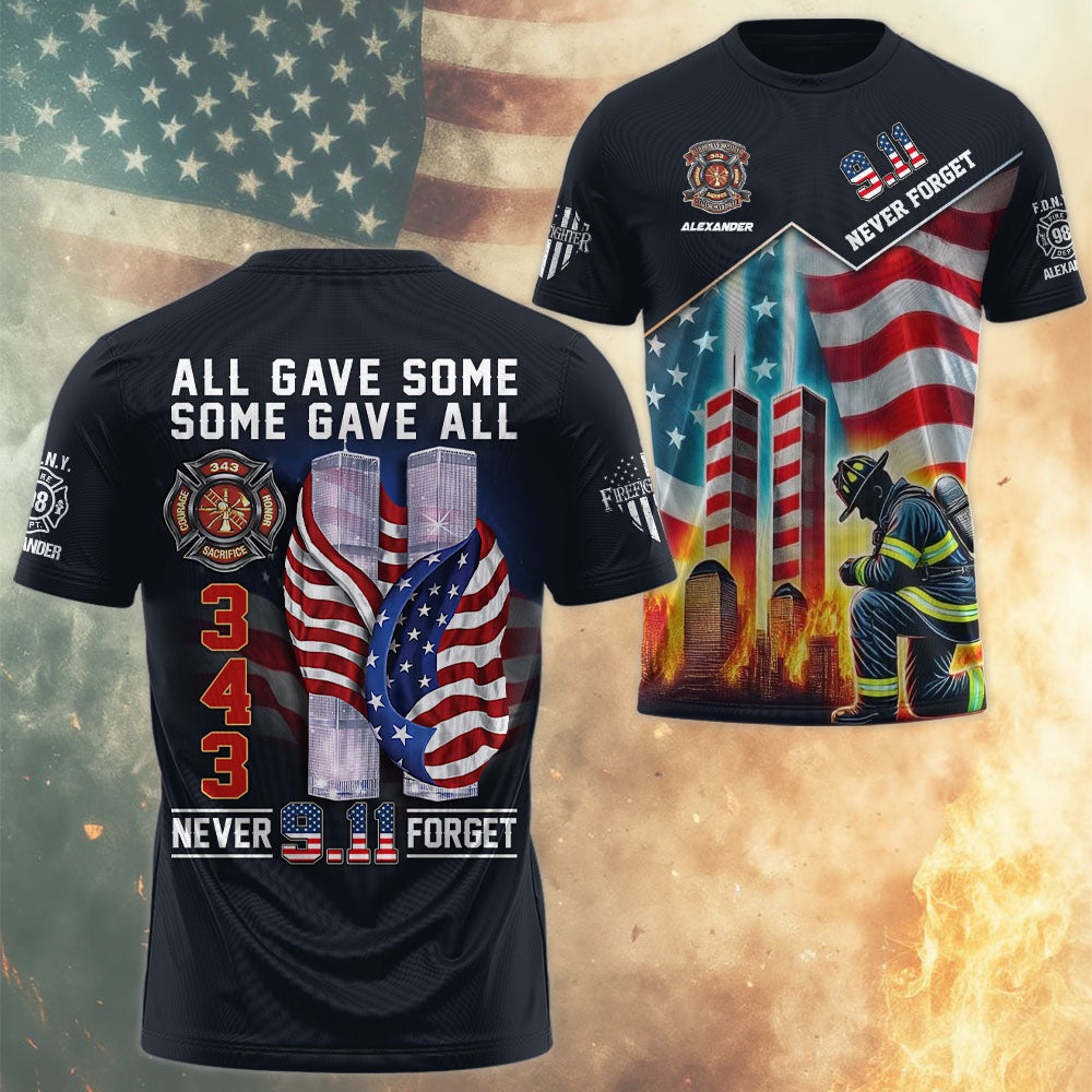 Custom Name Firefighter Shirt, Firefighter Memorial Shirt, Personalize ...