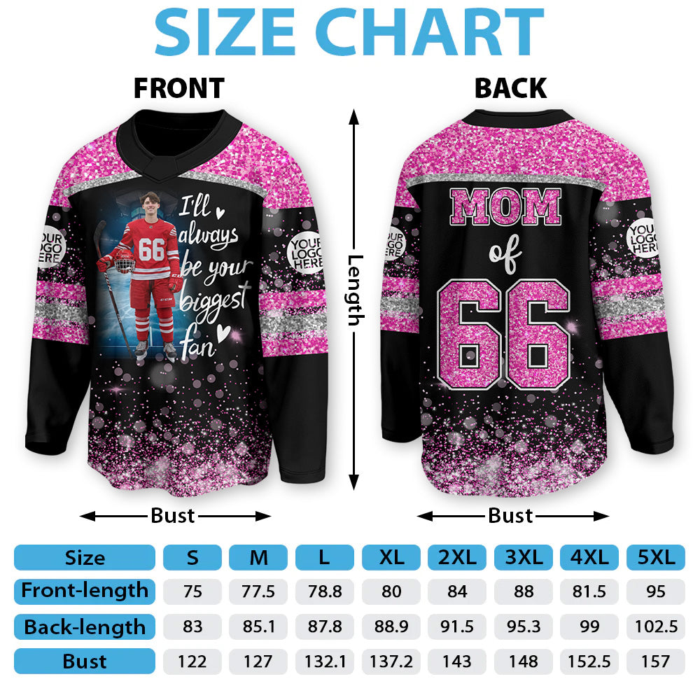 Custom Photo Ice Hockey Jersey Shirt For Ice Hockey Family GameDay Shi ...