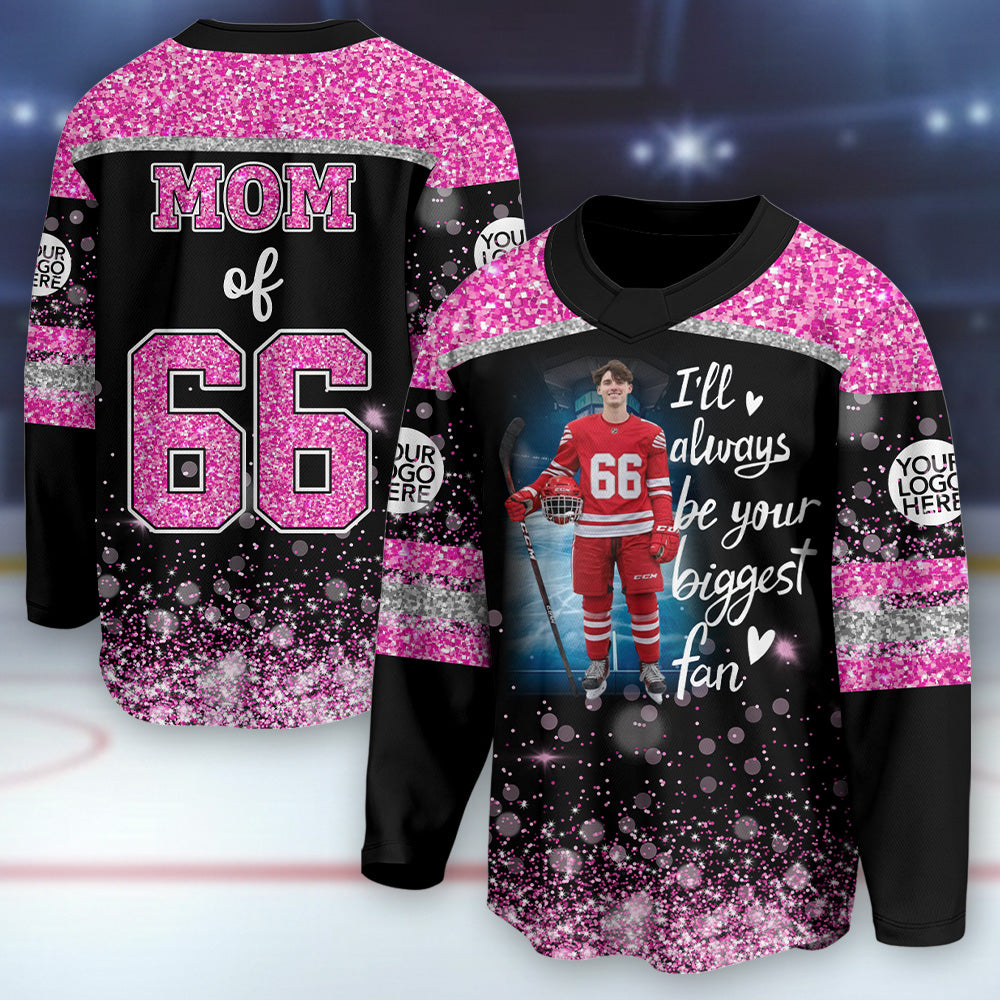 Custom Photo Ice Hockey Jersey Shirt For Ice Hockey Family GameDay Shi ...