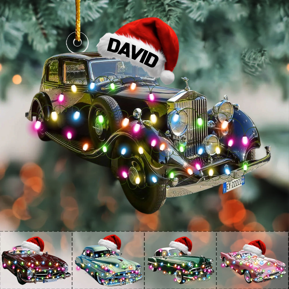 Custom Photo Classic Car Ornament - Gift For Classic Car Lovers A2110 ...
