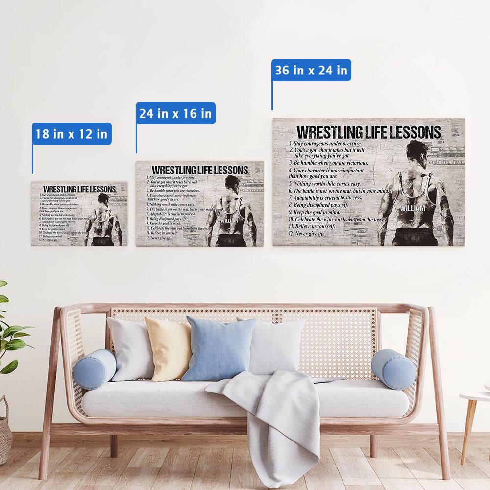 Personalized Wrestling Poster - Custom Photos And Names For Basketball ...