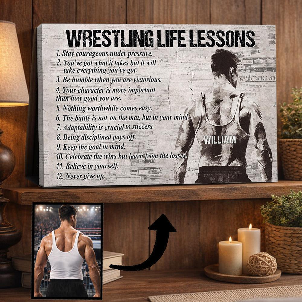 Personalized Wrestling Poster - Custom Photos And Names For Basketball ...
