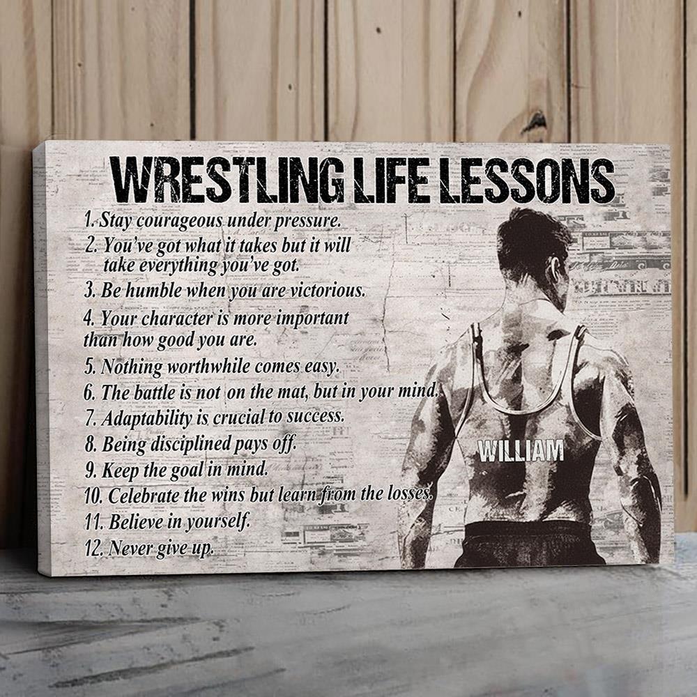 Personalized Wrestling Poster - Custom Photos And Names For Basketball ...