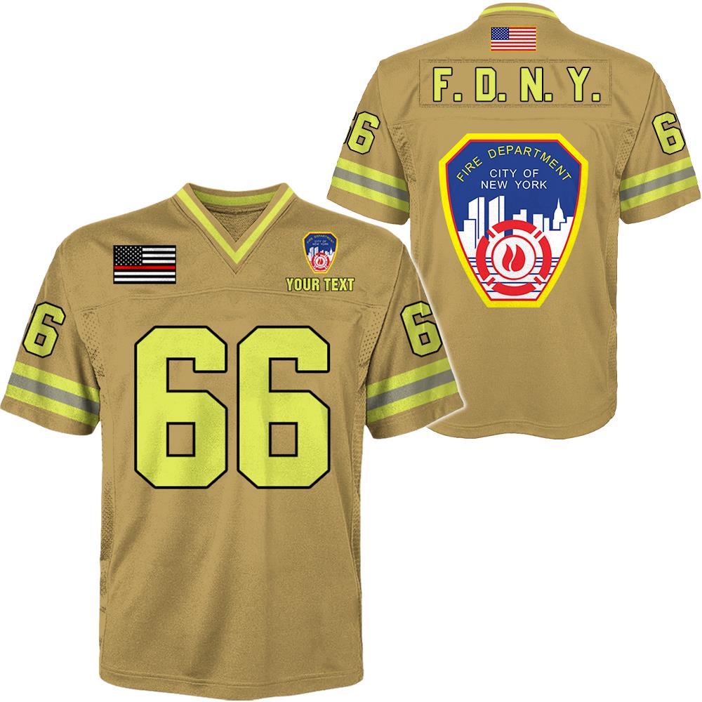 Custom Firefighter Football Jersey Custom Dept Name Number Firefighter ...