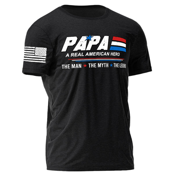 Papa A Real American Hero The Man The Myth The Legend Personalized ...