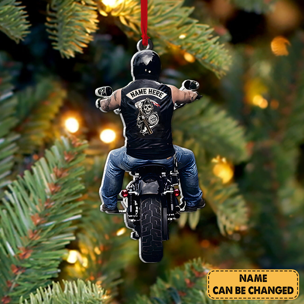 Personalized Ornament Gifts For Biker Custom Ornaments Gift For Bikers ...