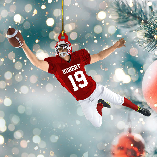 Football Player Christmas Ornament Gifts For Football Player Football ...
