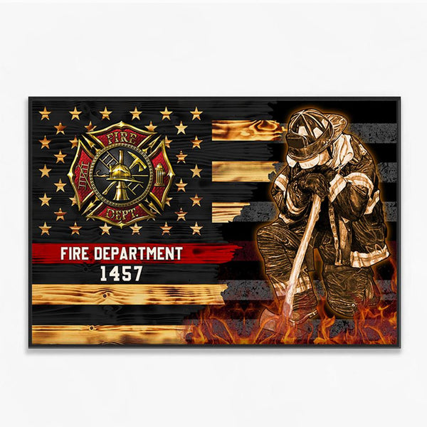 Half Thin Red Line Bunker Gear With Unit Number & Name, Personalized ...