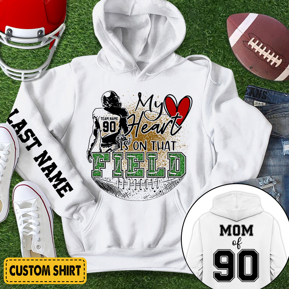 Personalized My Heart Is On That Field Football All Over Print Shirt K ...