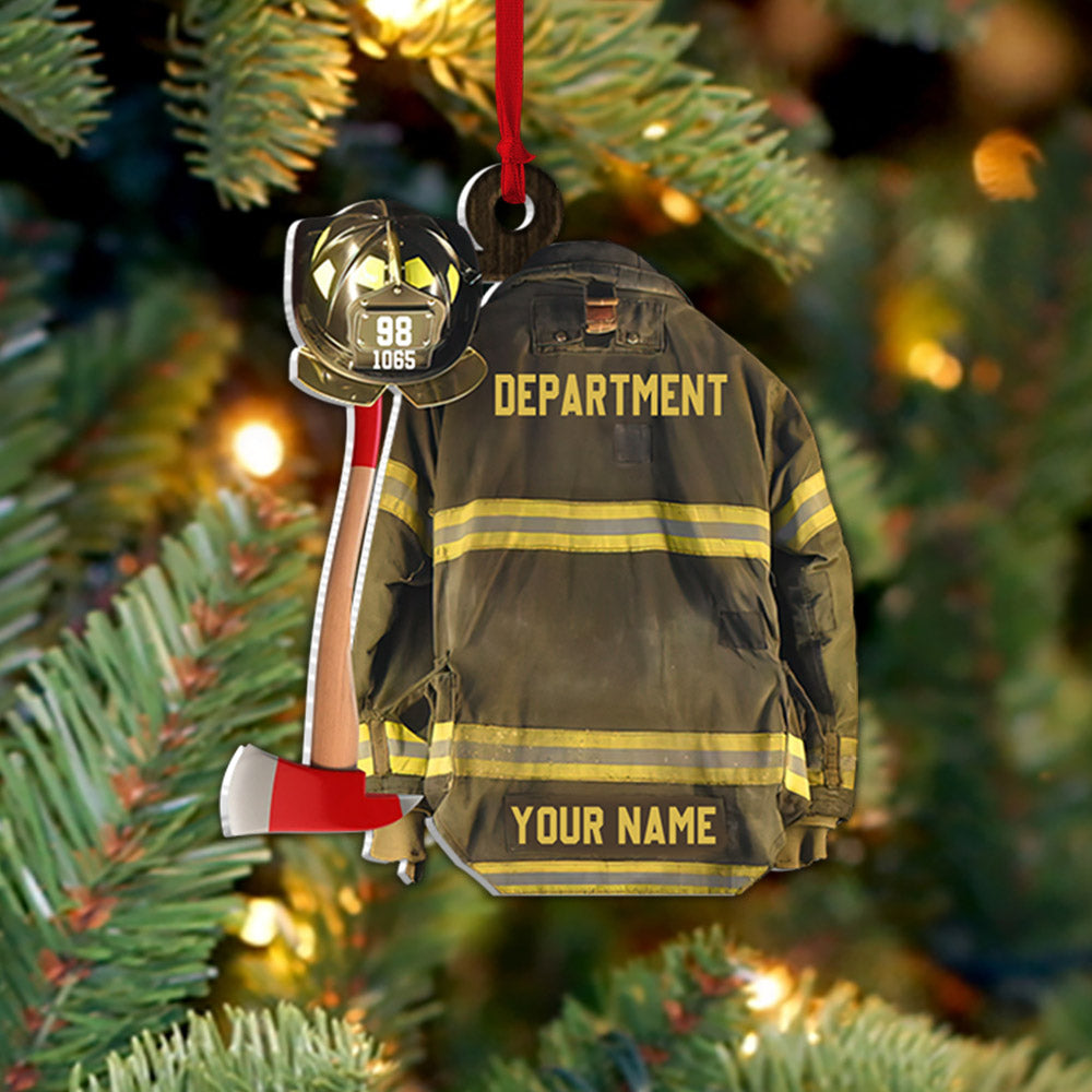 Firefighter Helmet Armor Personalized Ornament Gifts For Fireman ...