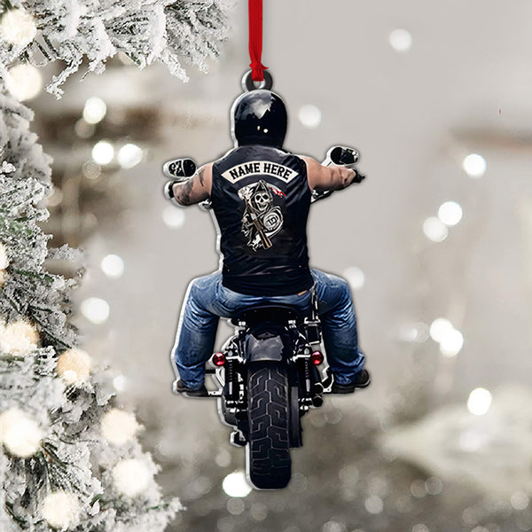 Personalized Ornament Gifts For Biker - Custom Ornaments Gift For ...